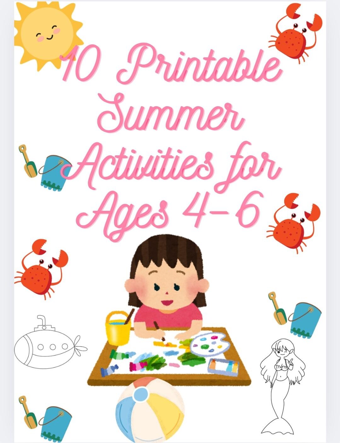Printable Summer Activity Book for Kids Ages 4–6 | 10 Fun Pages ...