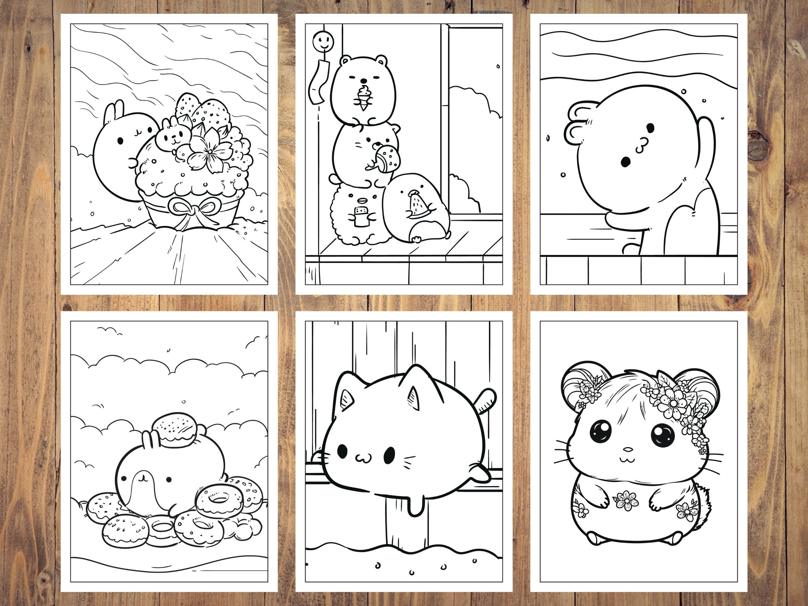 35 Cute Kawaii Coloring Pages, Coloring for Kids and Adults, Coloring ...
