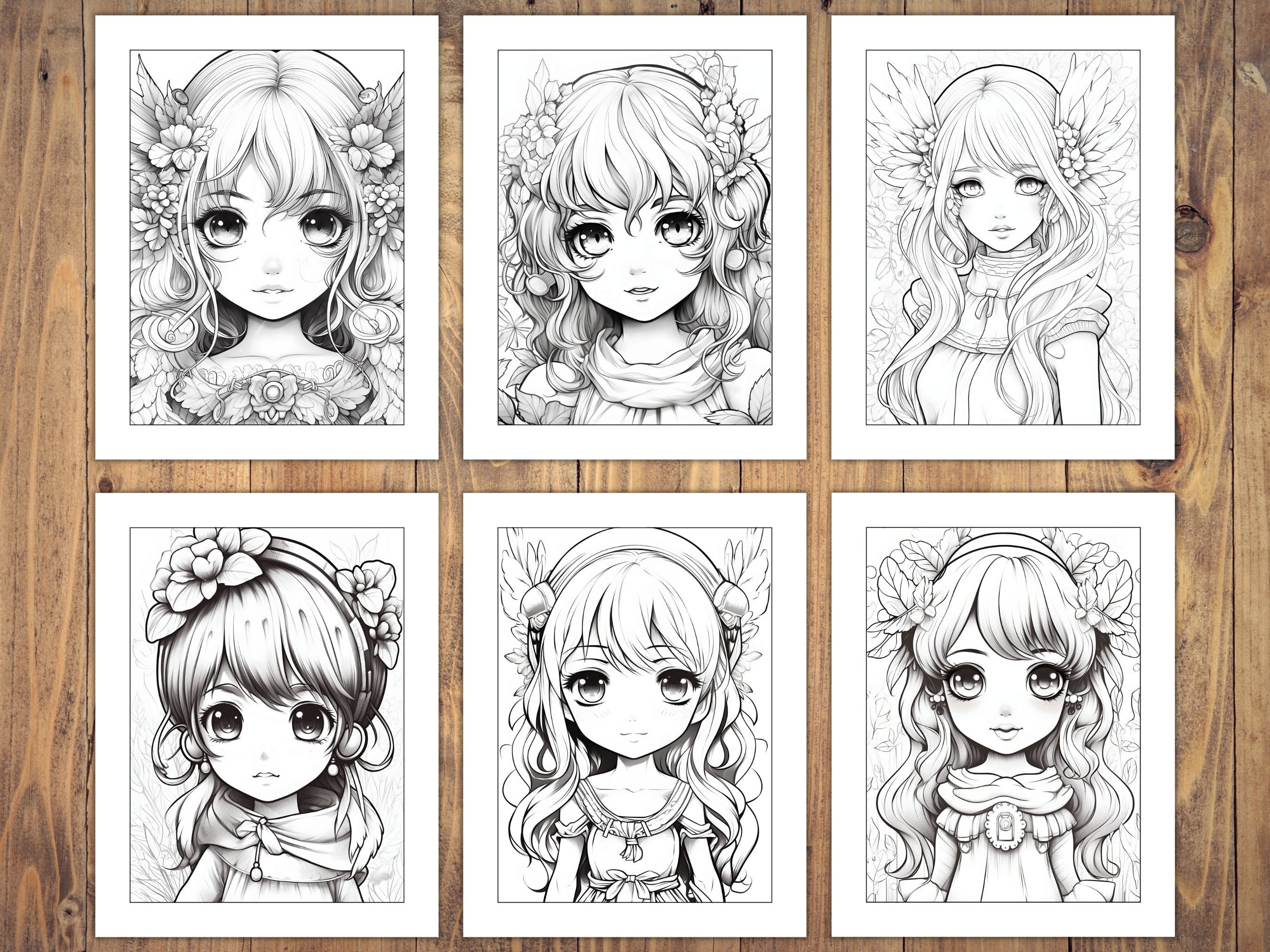 30 Delicate Forest Fairy Girls Fantasy Anime Coloring Page Part 2 ...