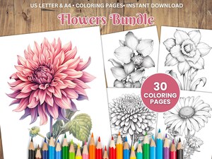 5 Adult Coloring Pages - Etsy Canada