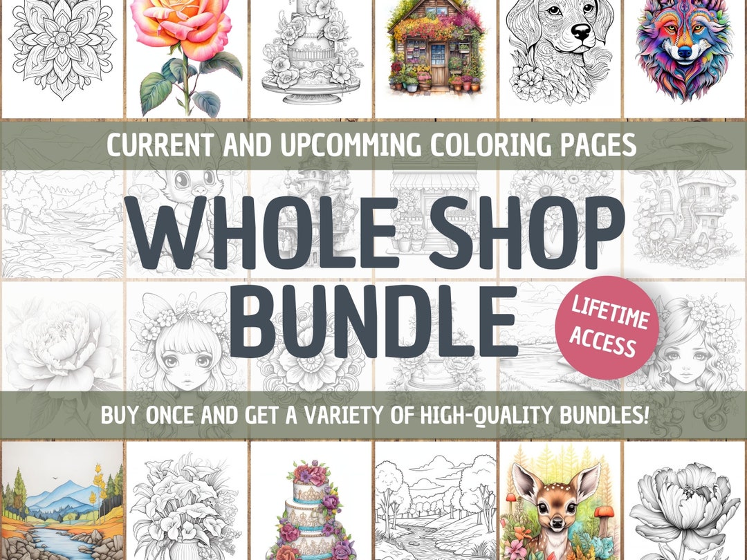 Whole Shop Coloring Pages, Printable Colouring Pages, Adults + Kids ...