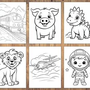 30 Printable Coloring Pages for Kids, Coloring Book, Easy Coloring ...
