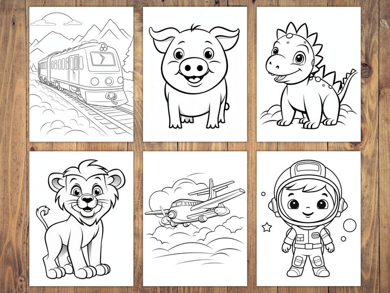 30 Printable Coloring Pages for Kids, Coloring Book, Easy Coloring ...