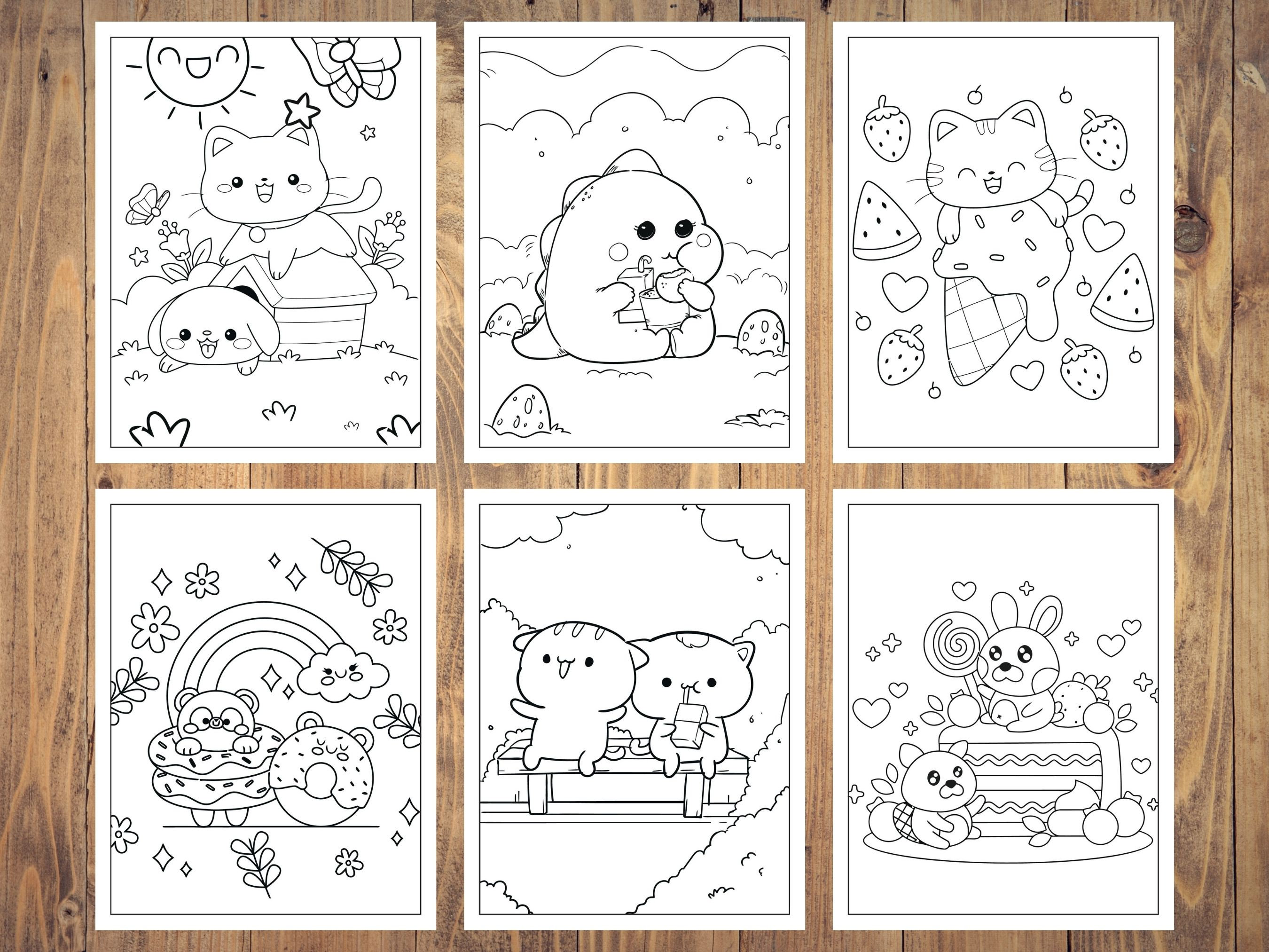 35 Cute Kawaii Coloring Pages, Coloring for Kids and Adults, Coloring ...