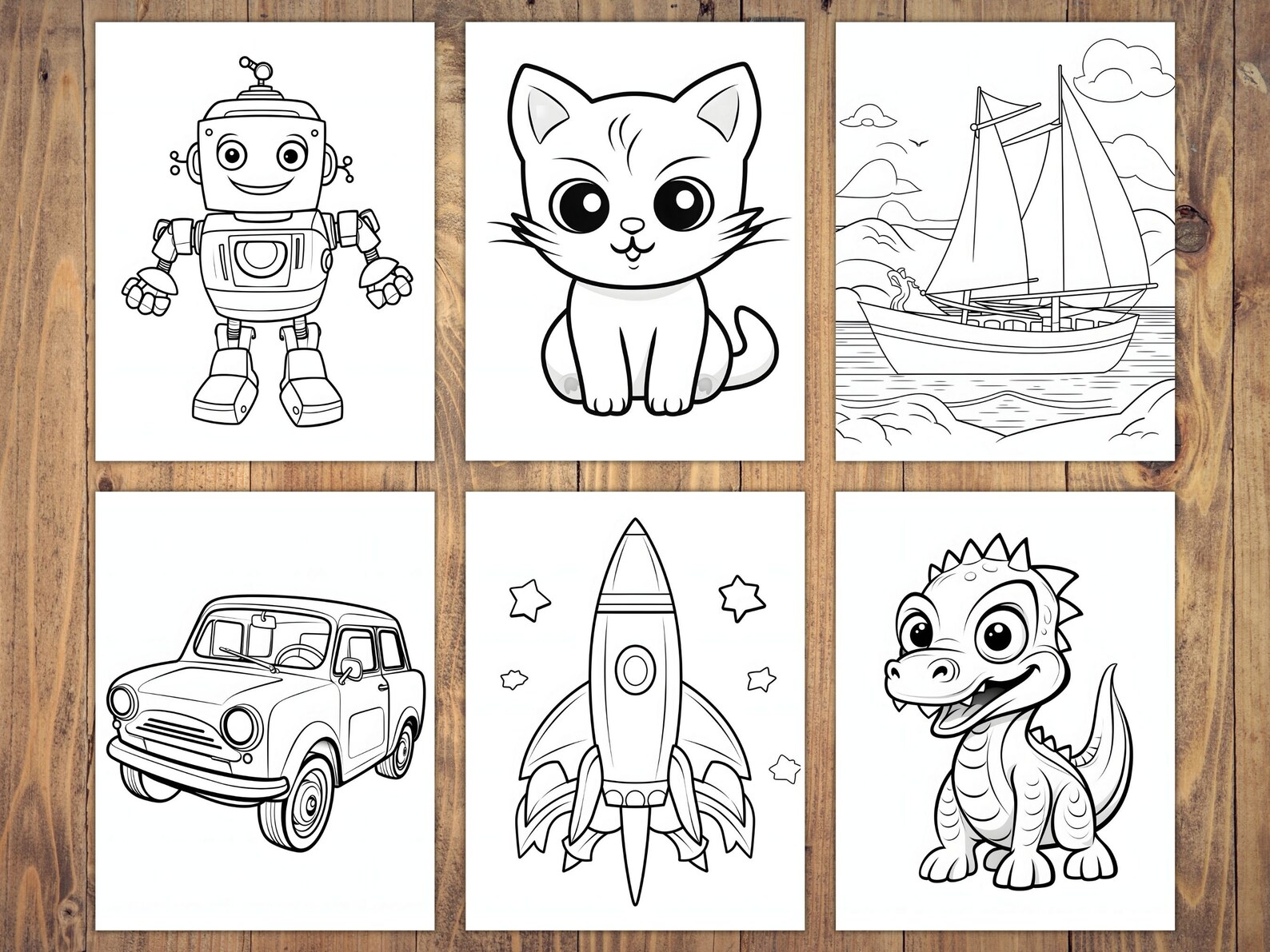 30 Printable Coloring Pages for Kids, Coloring Book, Easy Coloring ...