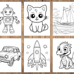 30 Printable Coloring Pages for Kids, Coloring Book, Easy Coloring ...