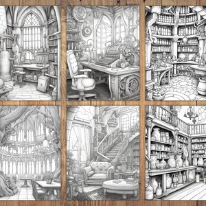 30 Printable Fantasy House Interior Coloring Pages, Fantasy Coloring ...