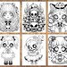 100 Gothic Halloween Coloring Pages, Creepy Holiday Coloring Book ...