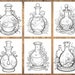 50 Enchanted Potion Coloring Pages, Fantasy Coloring Sheets, Magical ...