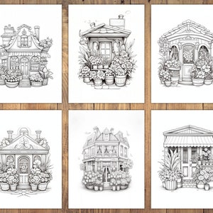 30 Printable Flower Shop Coloring Pages, Coloring Book, Adults + Kids ...