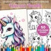 50 Unicorn Coloring Page Bundle, Cute Horse Coloring Book, Fantasy ...