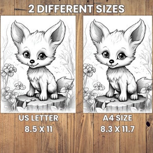 Baby Forest Animals Coloring Book, Grayscale, Printable (PDF) - Etsy