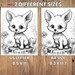 25 Cute Baby Forest Animals Coloring Page Book, Adults Kids, Grayscale ...