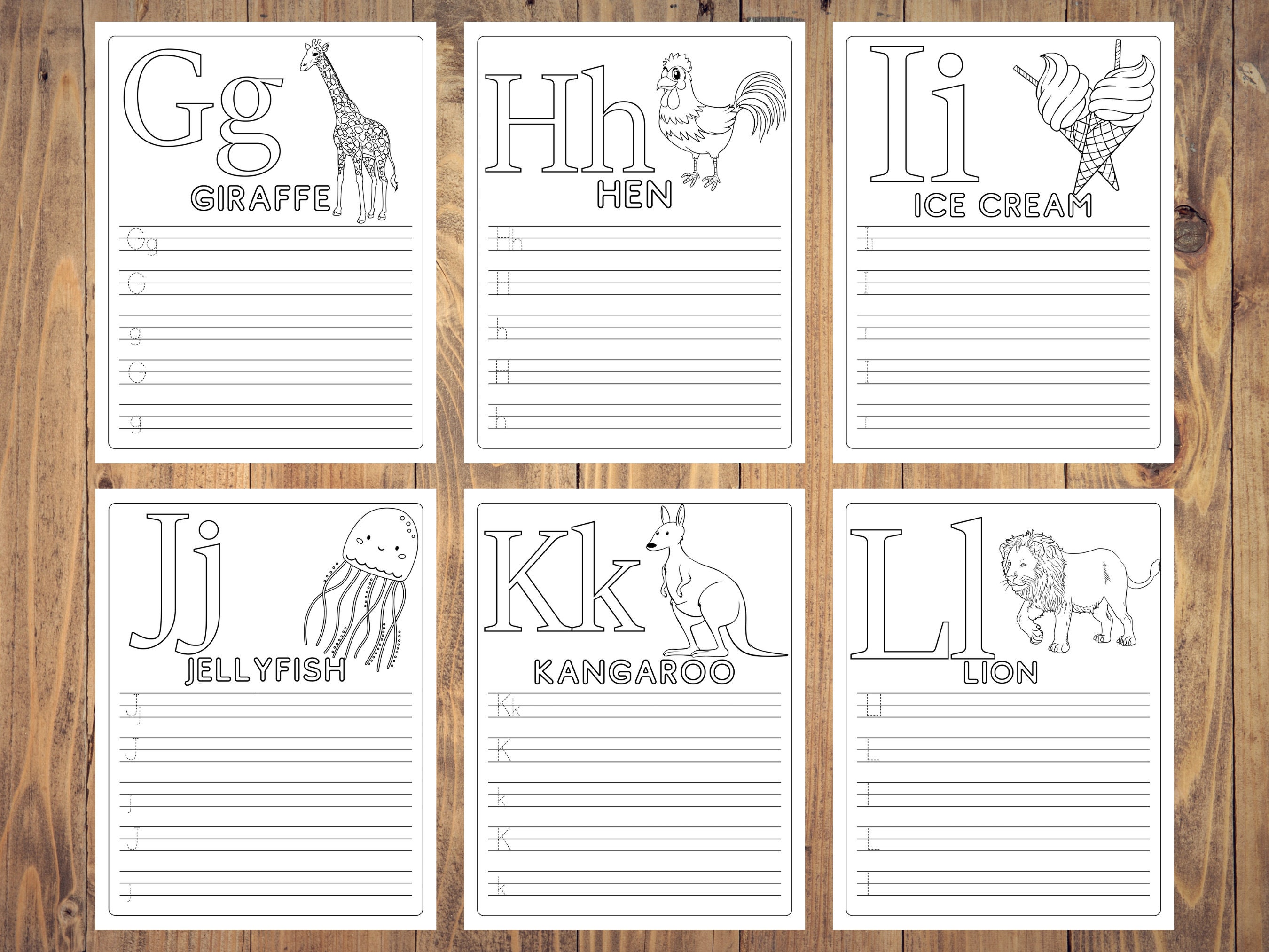 ABC Coloring Book, Alphabet Coloring Pages, Baby Coloring Book, Kids ...