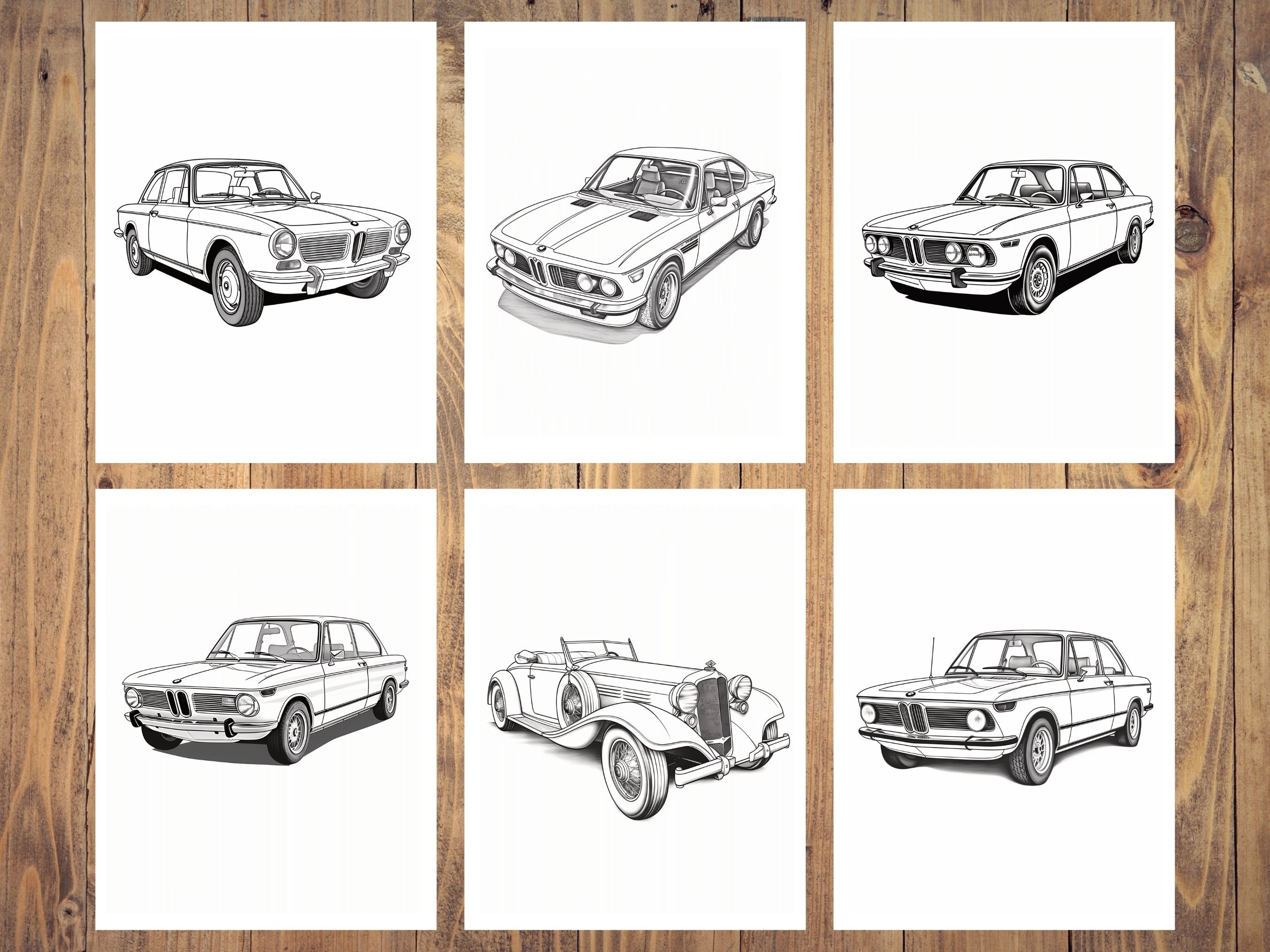 30 Printable Oldtimer Coloring Pages Car Coloring Book - Etsy