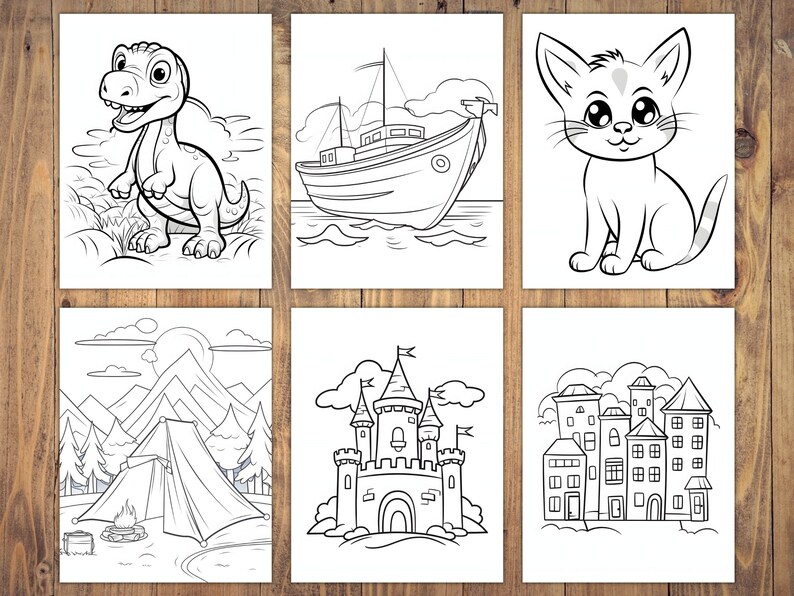 30 Printable Coloring Pages for Kids, Coloring Book, Easy Coloring ...