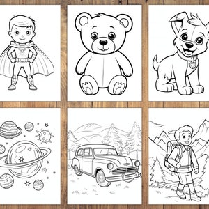 30 Printable Coloring Pages for Kids, Coloring Book, Easy Coloring ...