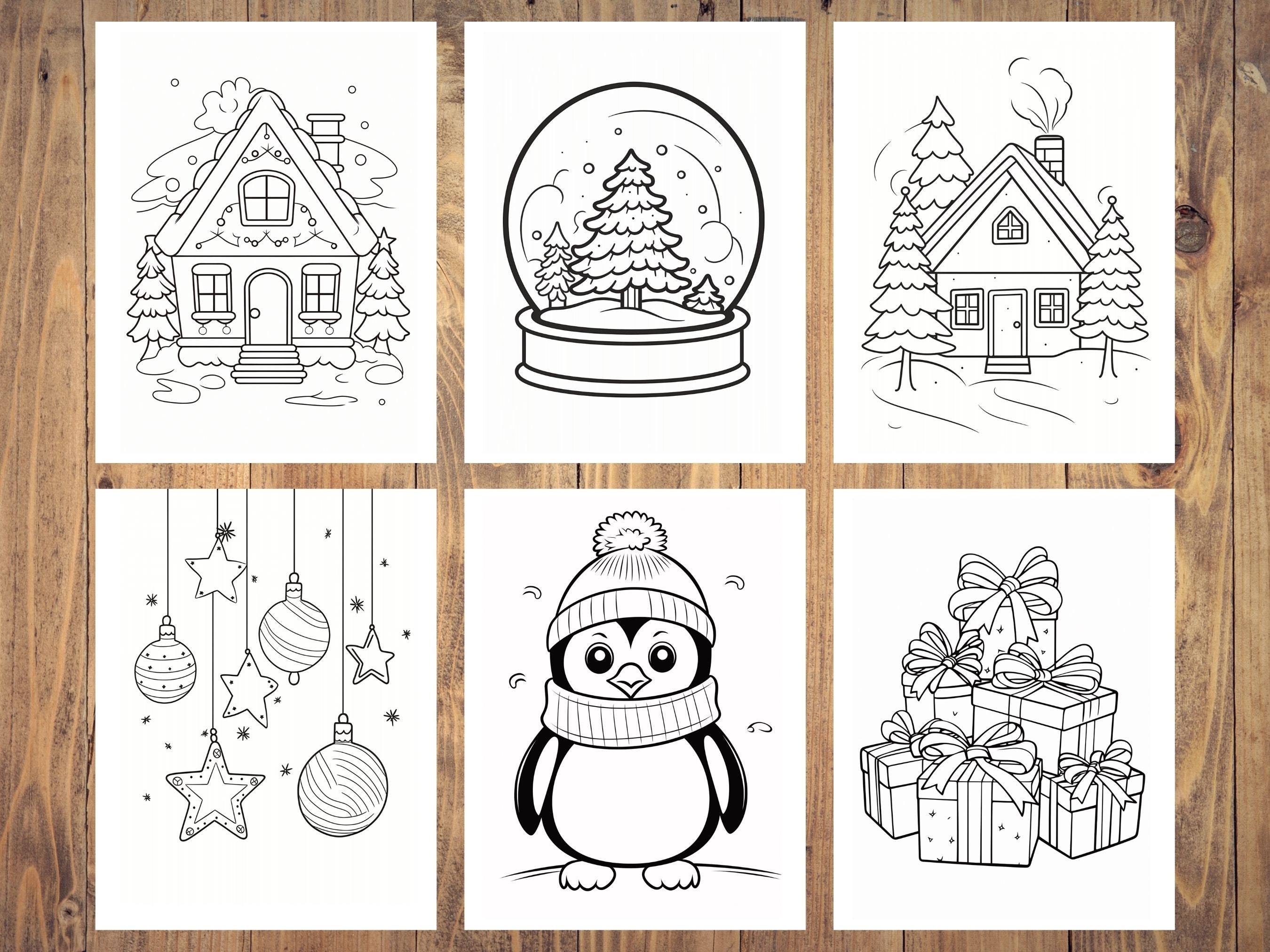 30 Christmas Coloring Pages Xmas Coloring Book Adults - Etsy