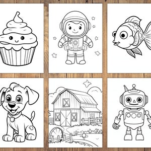 30 Printable Coloring Pages for Kids, Coloring Book, Easy Coloring ...