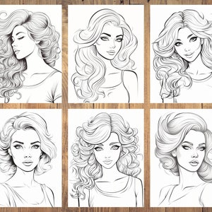 30 Printable Pretty Woman Coloring Pages, Beautiful Lady Coloring Book ...