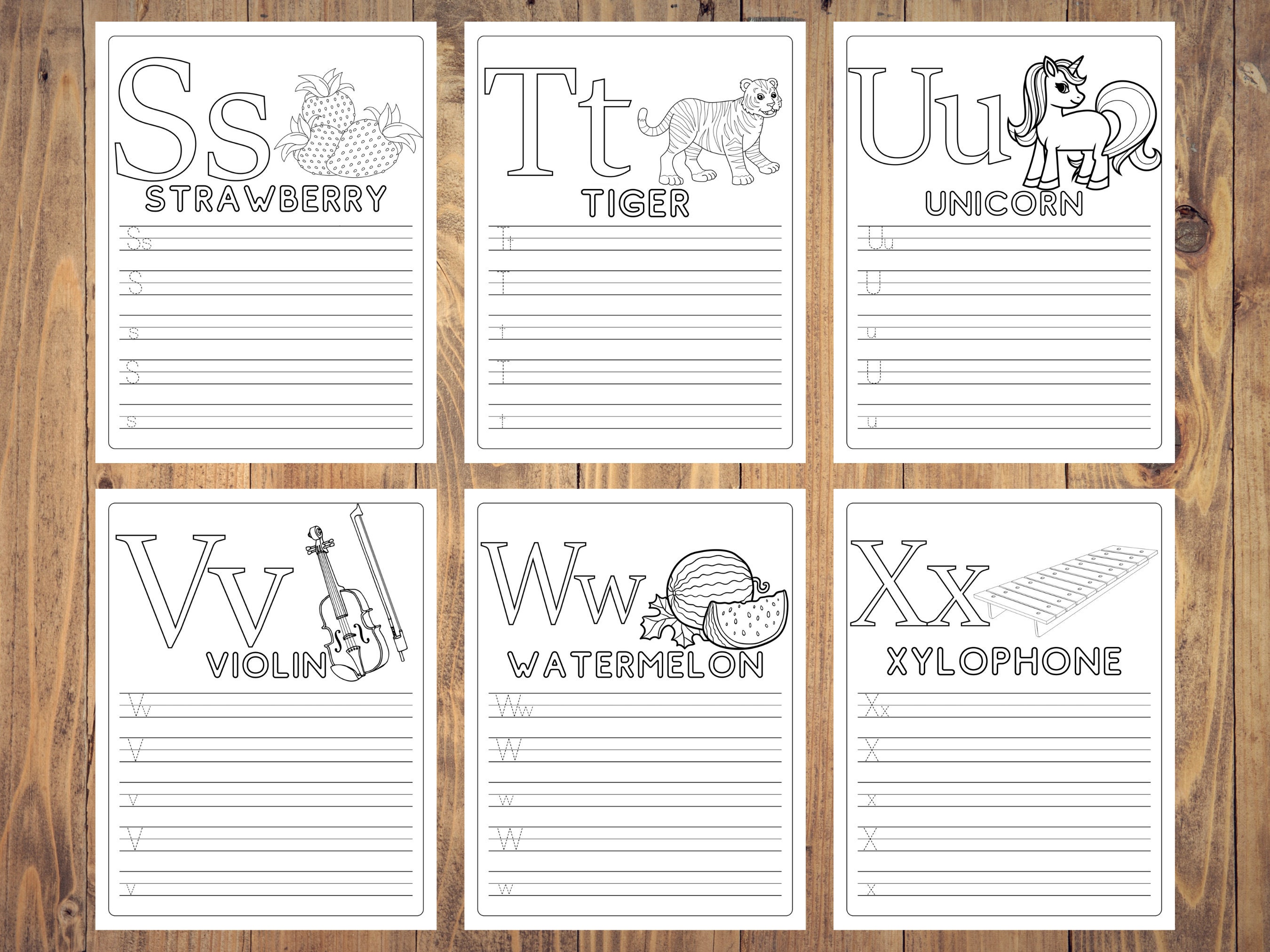 ABC Coloring Book, Alphabet Coloring Pages, Baby Coloring Book, Kids ...