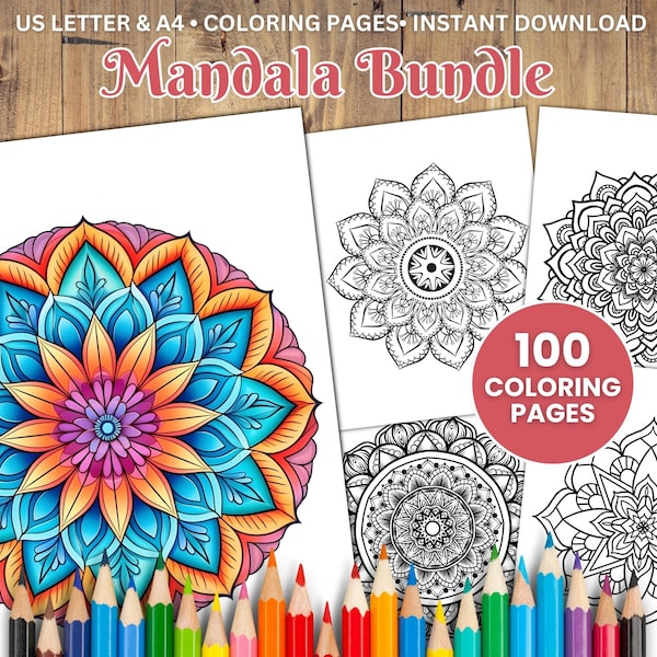 Mandala Coloring Page - Etsy