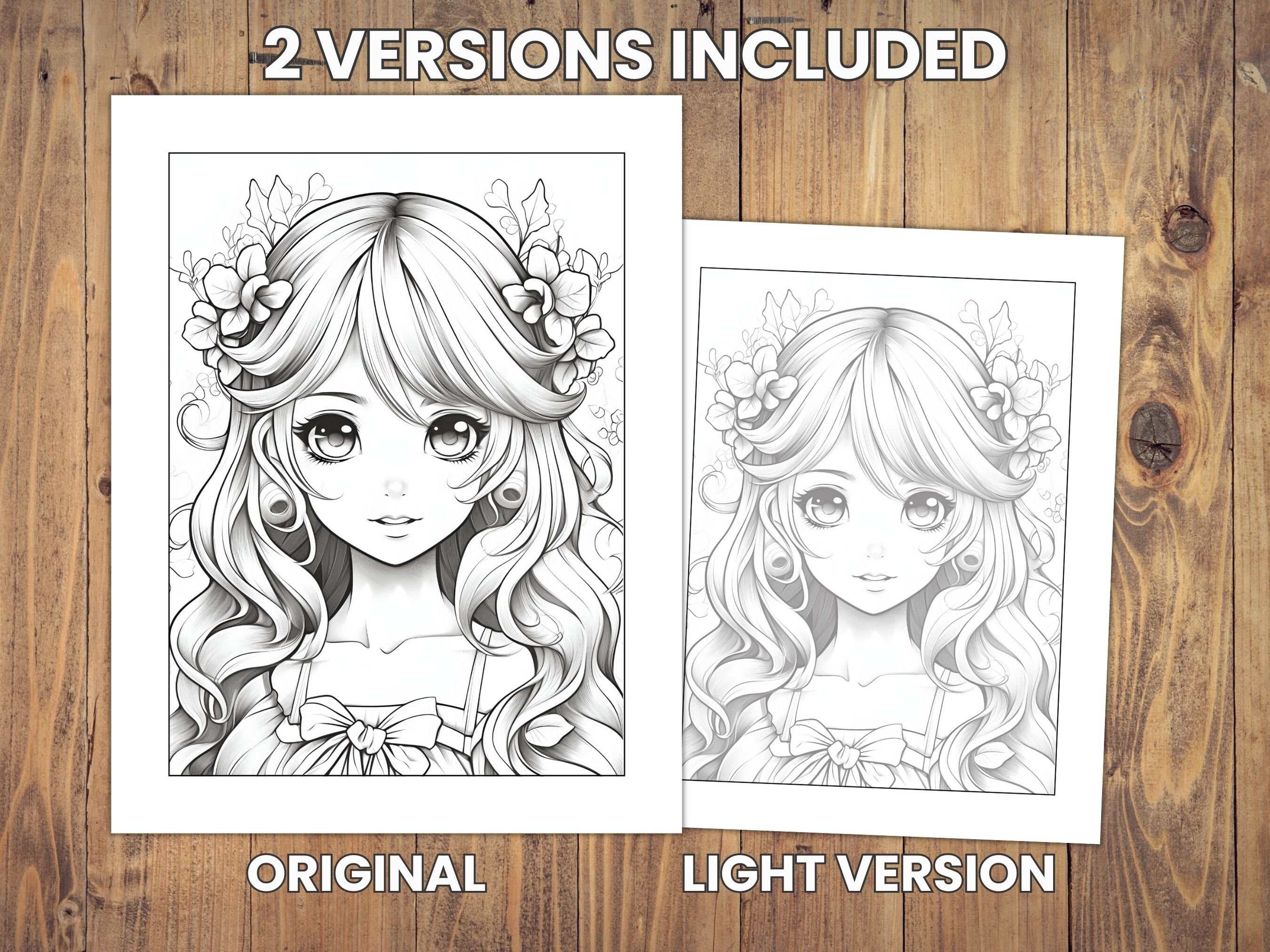 30 Delicate Forest Fairy Girls Fantasy Anime Coloring Page Part 2 ...