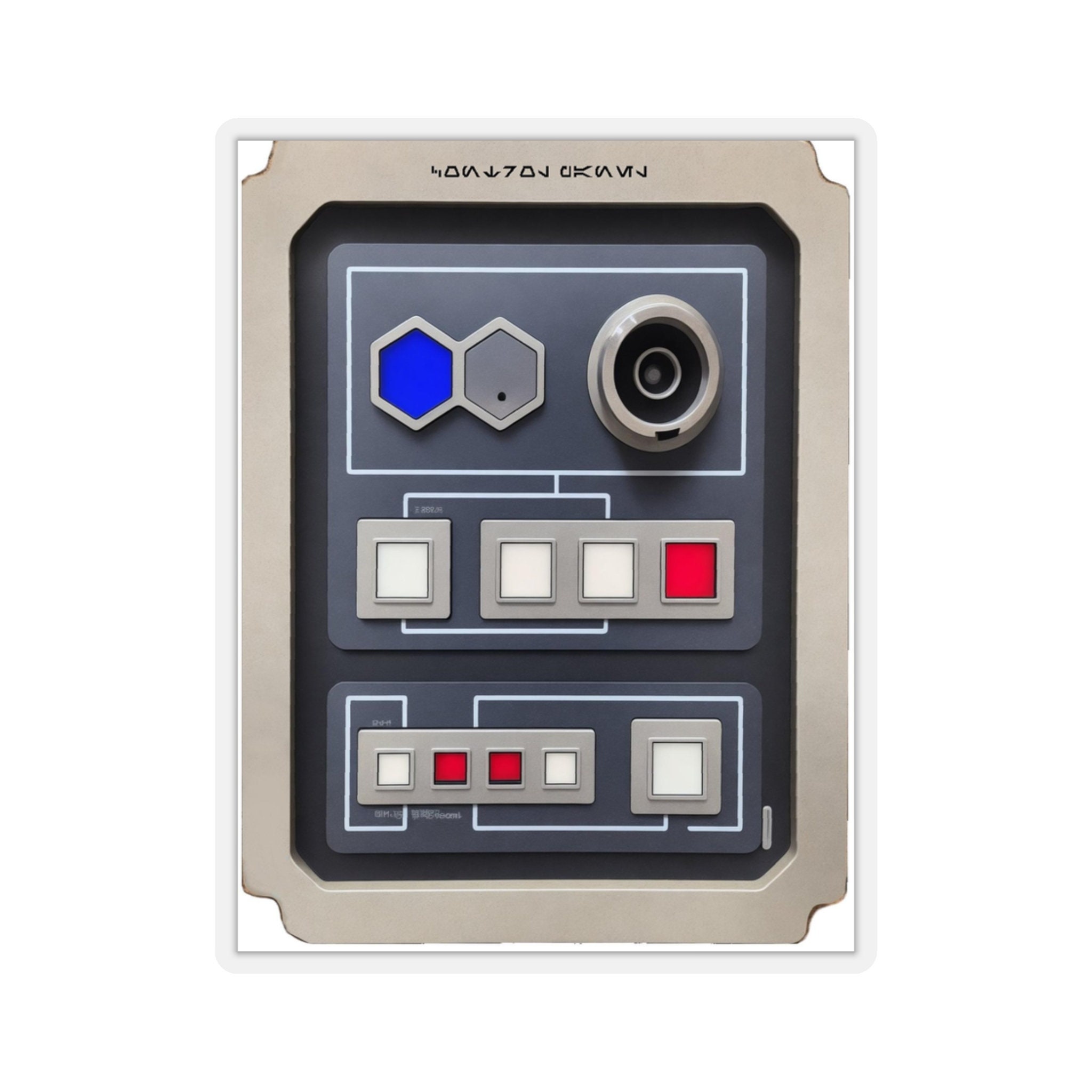 Futuristic Control Panel Sticker - Etsy