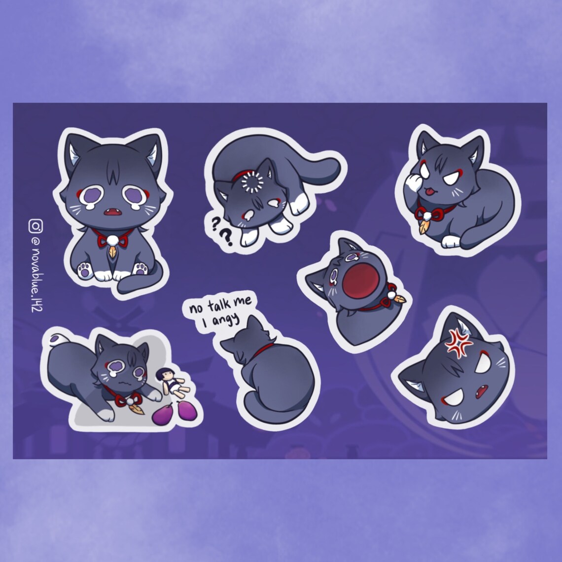 Scarameow 4x6 Sticker Sheet genshin Impact Scaramouche / - Etsy