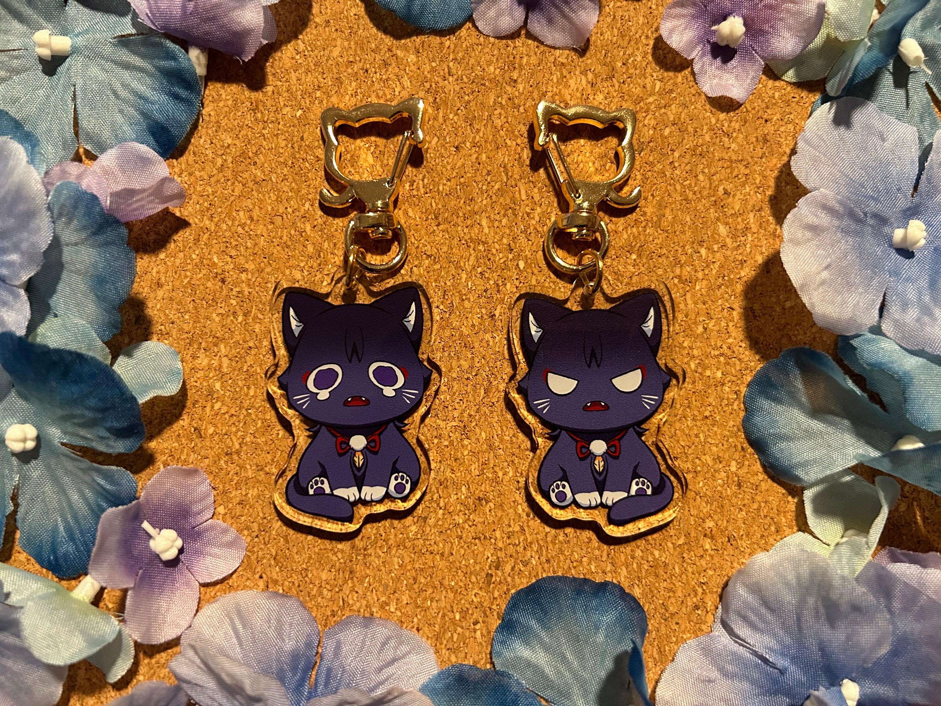 Scarameow 2 Inch Acrylic Charm Scaramouche / Kabukimono Cat genshin ...