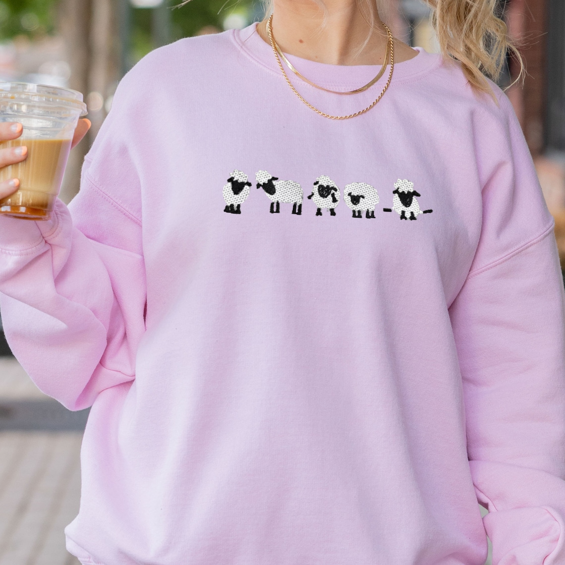 Sheep Embroidered Sweatshirt, Sheep Tshirt, Gift for Sheep Lover, Gift ...