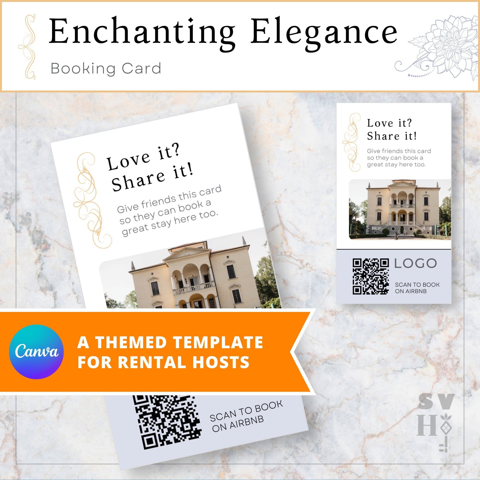 Booking Card Template - Enchanting Elegance ~ | Airbnb | VRBO ...
