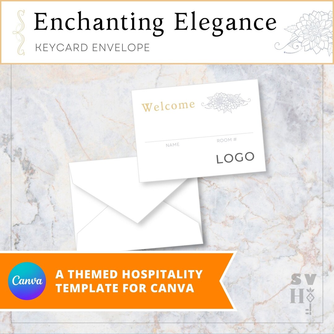 Hotel Keycard Envelope Template - Enchanted Elegance - Etsy