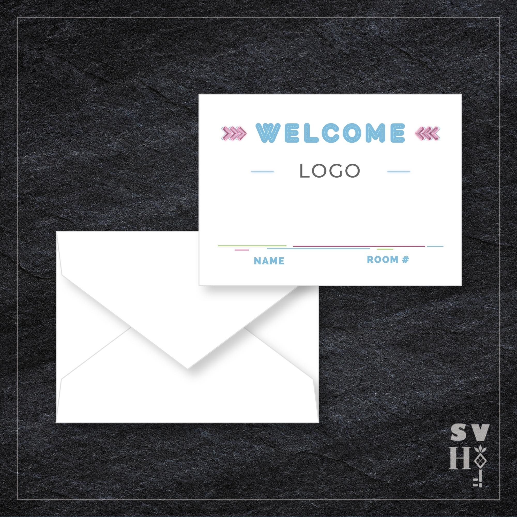 Hotel Keycard Envelope Template - Neon Nights Theme - Etsy