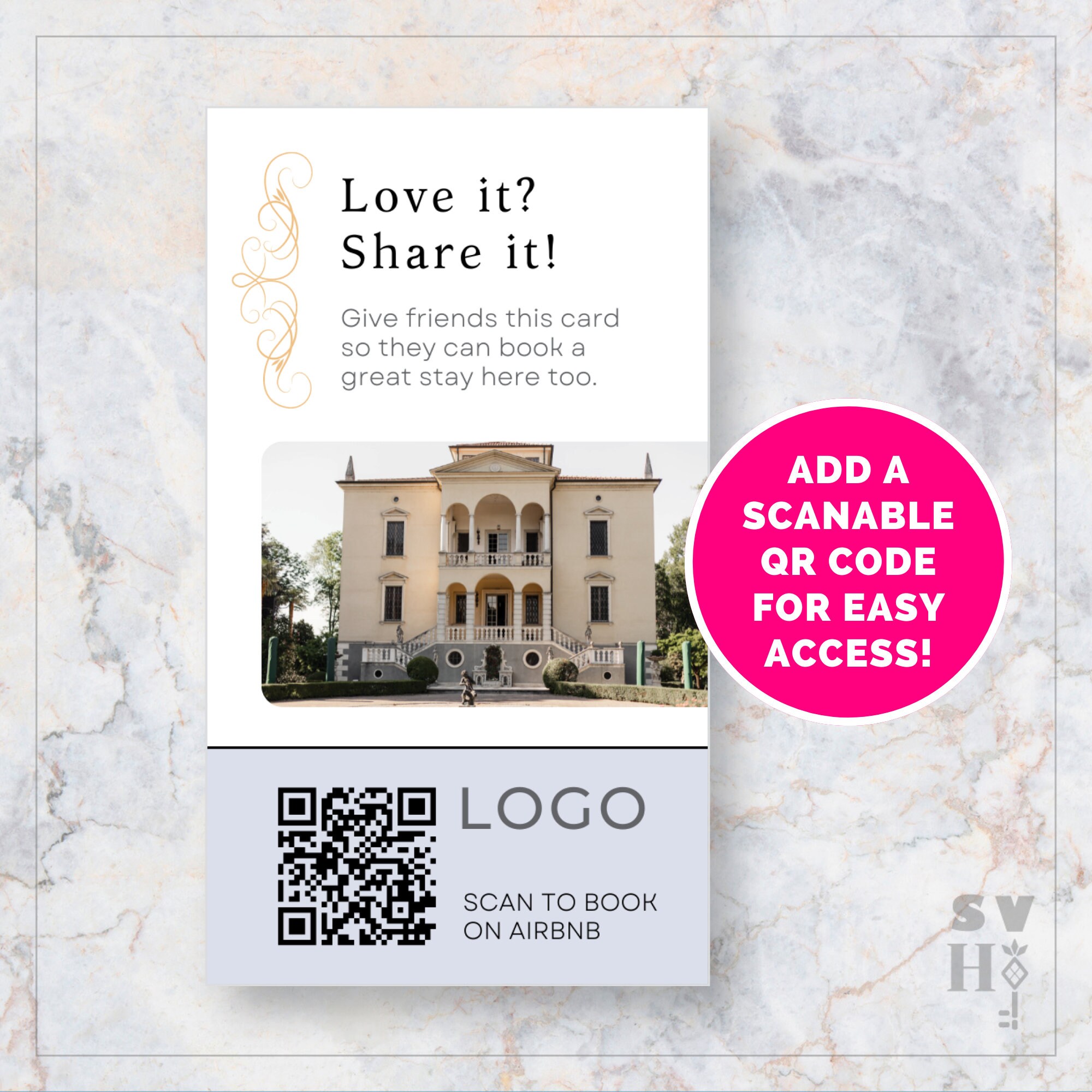 Booking Card Template - Enchanting Elegance ~ | Airbnb | VRBO ...