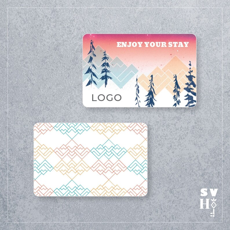 Hotel Keycard Template Mountain Memories Theme - Etsy
