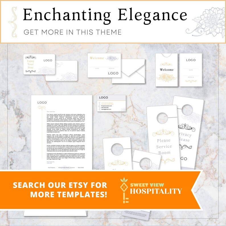 Hotel Keycard Envelope Template - Enchanted Elegance - Etsy