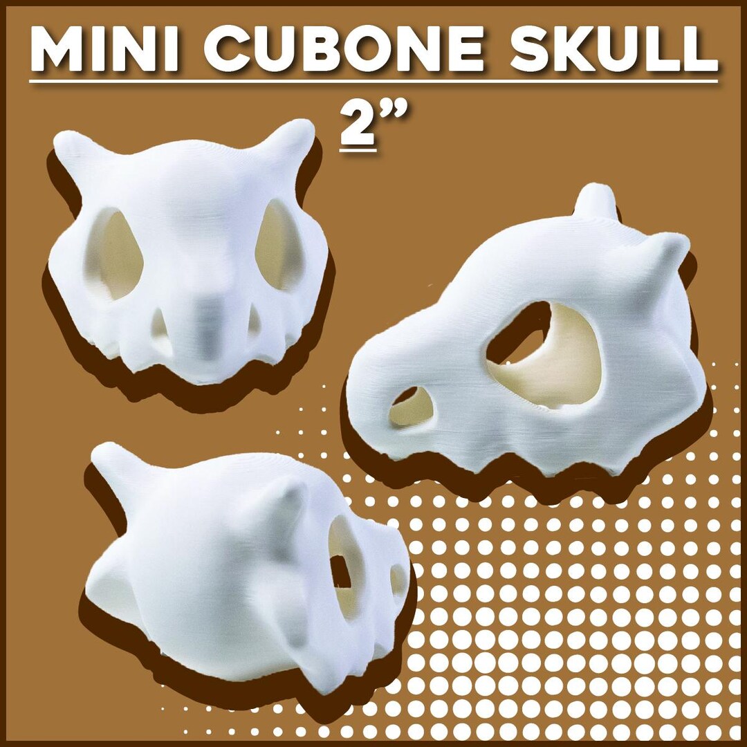 Mini Cubone Skull | Cubone Skull | Pokémon Skull | Pokémon Skeleton ...