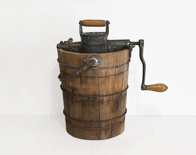 Antique Ice Cream Maker complete Antique Hand-cranked Ice Cream Maker ...
