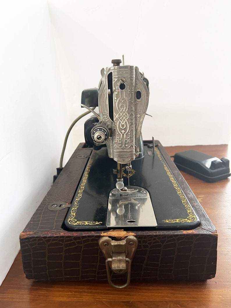 Antique 1936 Singer Sewing Machine With Case Singer Simanco 125270 - Etsy