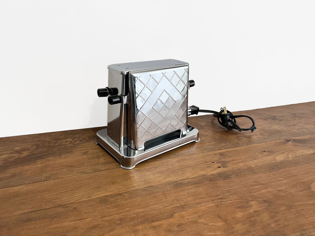 Vintage Toaster Model 202 Chrome 2 Slice Toaster, Retro Toaster Flapper ...
