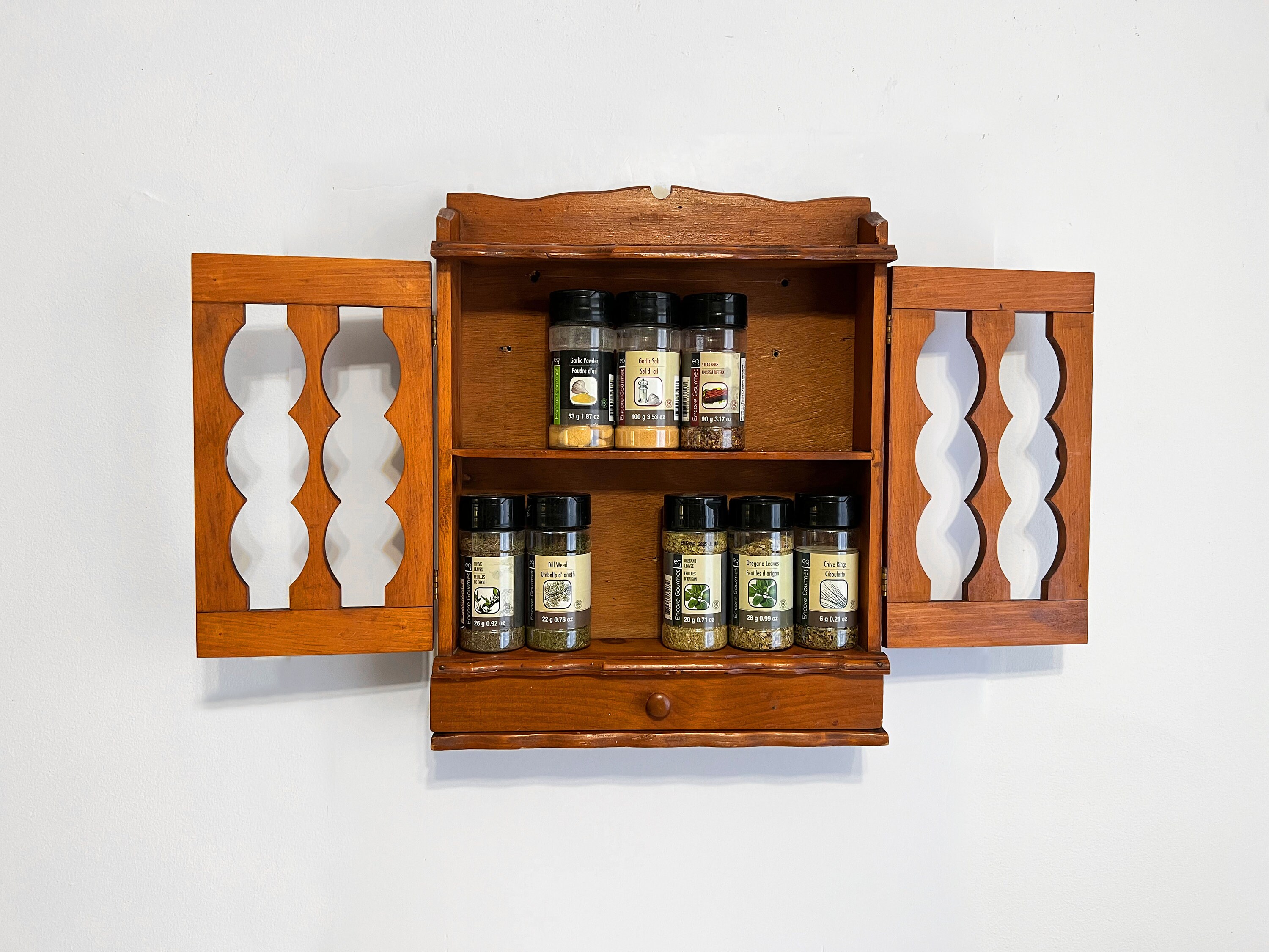 Vintage Spice Rack Vintage Kitchen Decor Wooden Spice Rack - Etsy