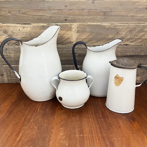 Enamel Pitcher - Etsy