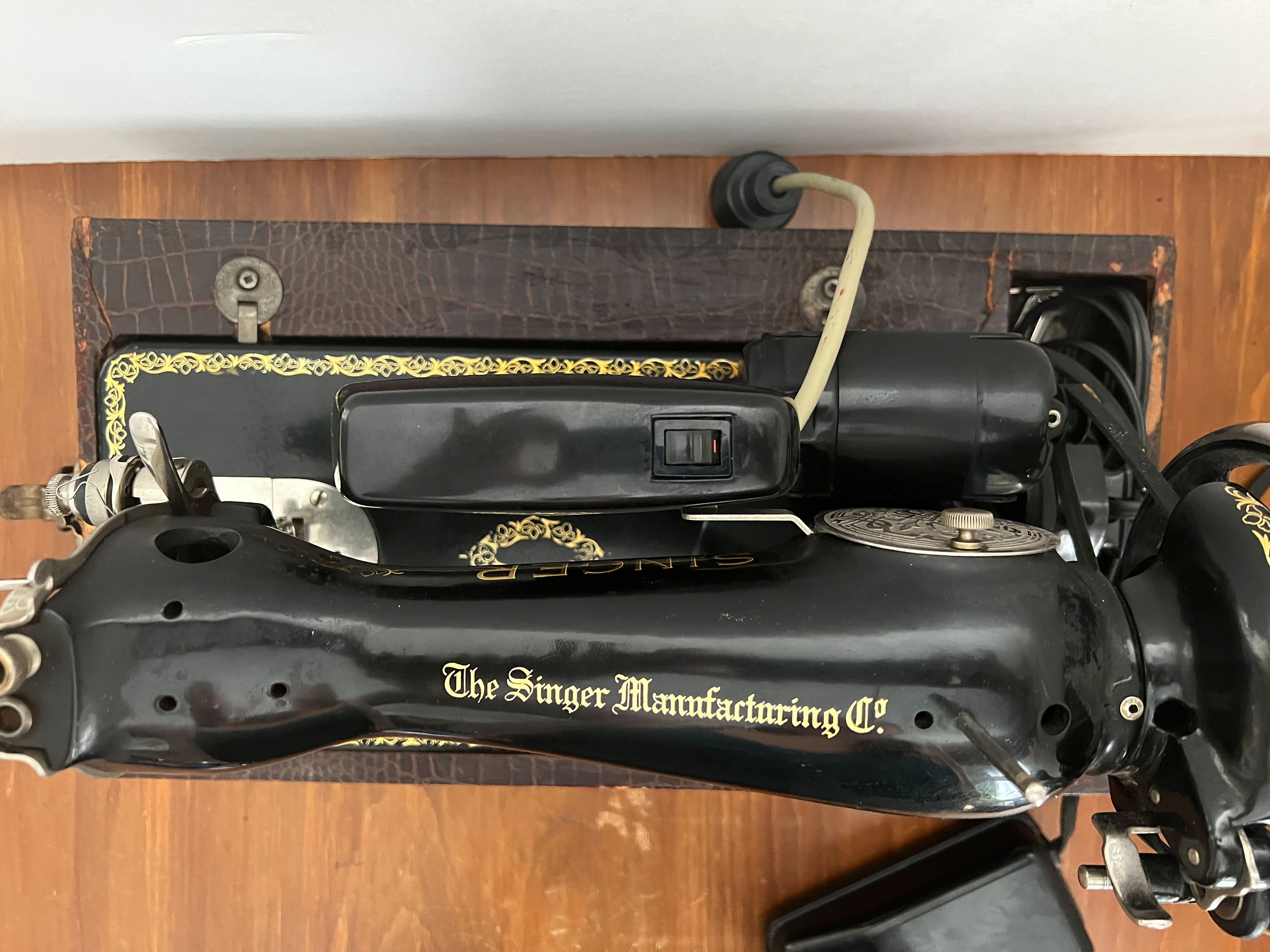 Antique 1936 Singer Sewing Machine With Case Singer Simanco 125270 - Etsy