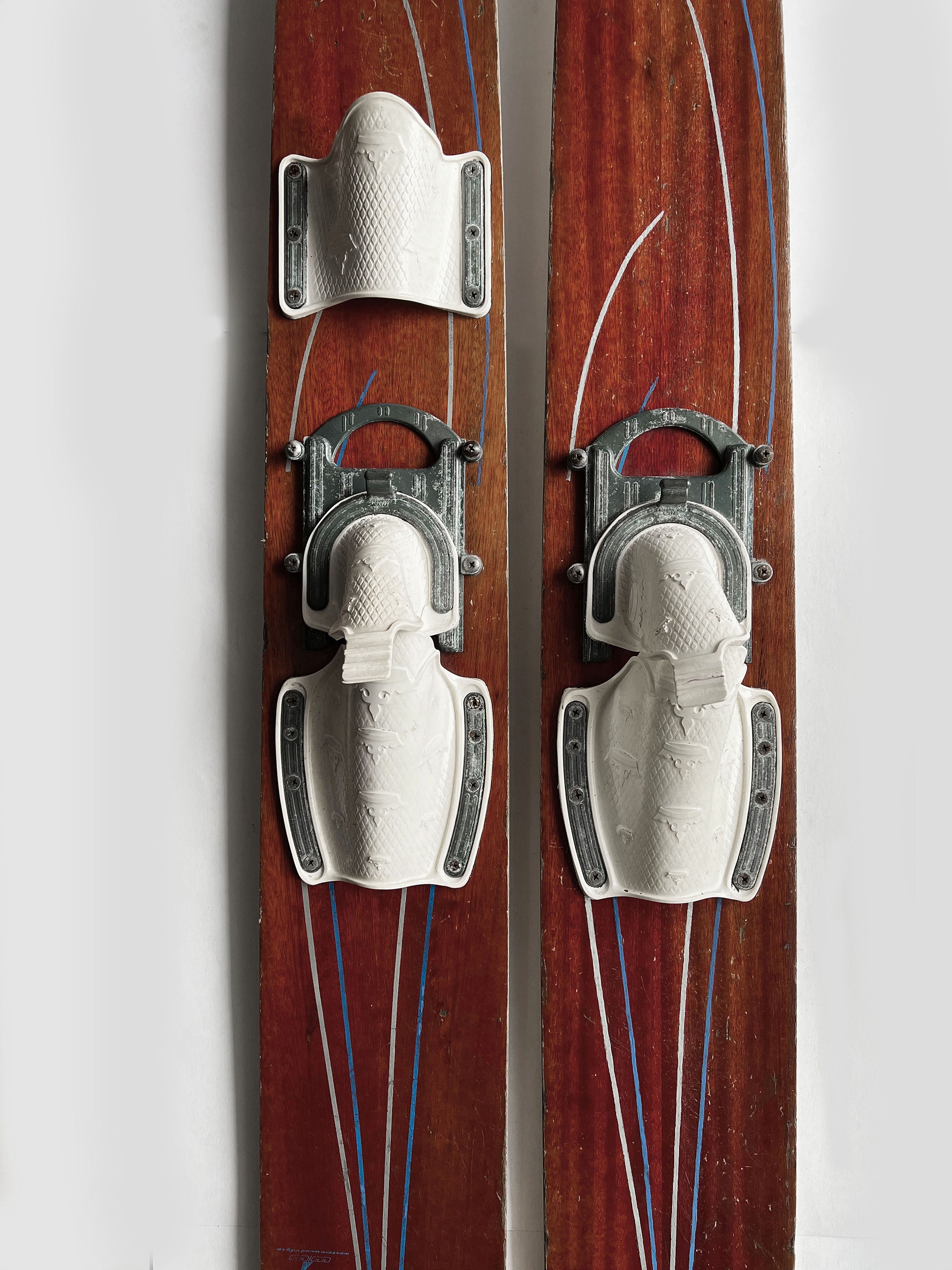 Vintage Western Wood Wooden Water Skis 70'' Ski Lodge Decor Water Skis ...