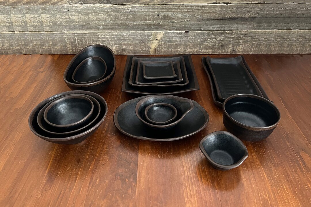 Steelite Greystone Melamine Set of 16 - Dinnerware Set - Etsy