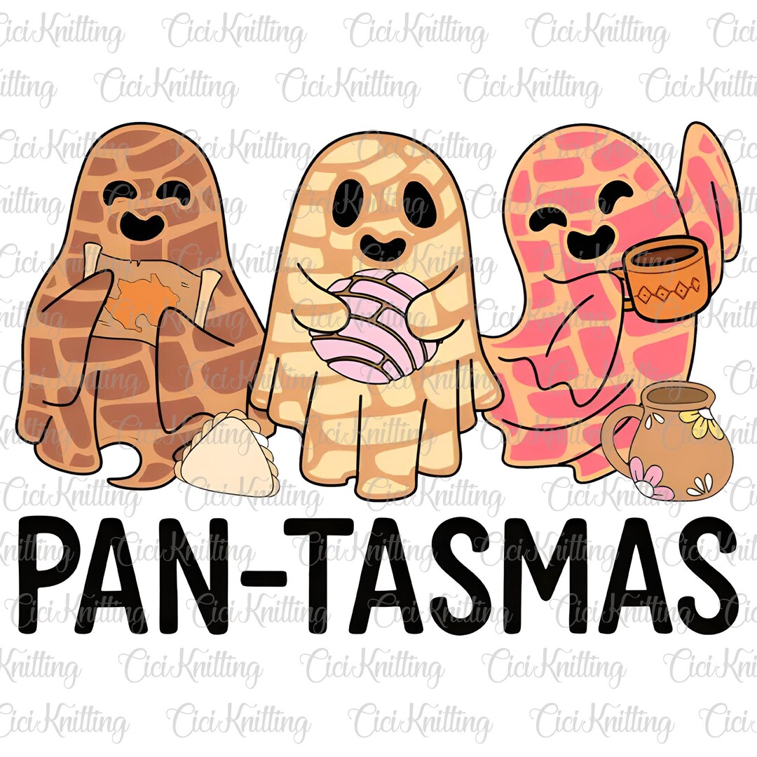 Funny Pantasmas Ghost Pan Dulce Png, Mexican Conchas Ghost Png, Spooky ...