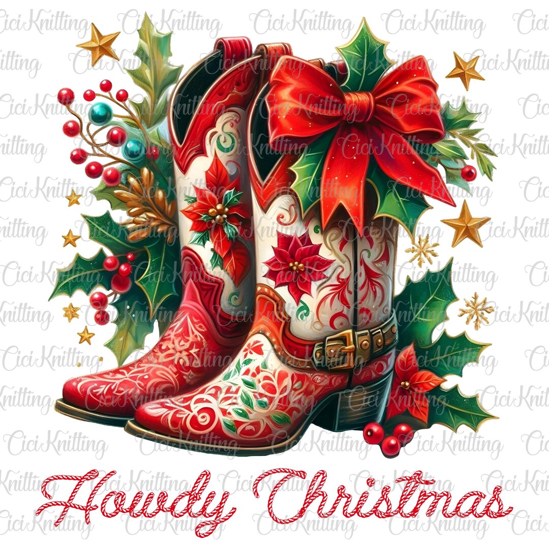 Howdy Christmas Png, Western Christmas Png, Cowgirl Christmas Png ...
