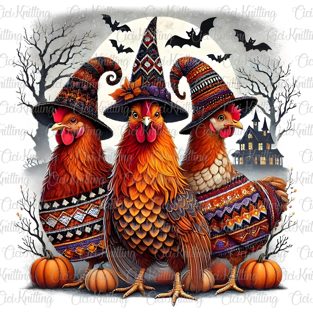 Halloween Png, Spooky Chickens Png, Witch Png, Fall Pumpkin Png ...