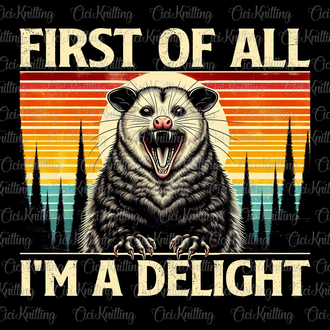 First of All I'm A Delight Sarcastic PNG, Funny Possum Png, Opossum ...